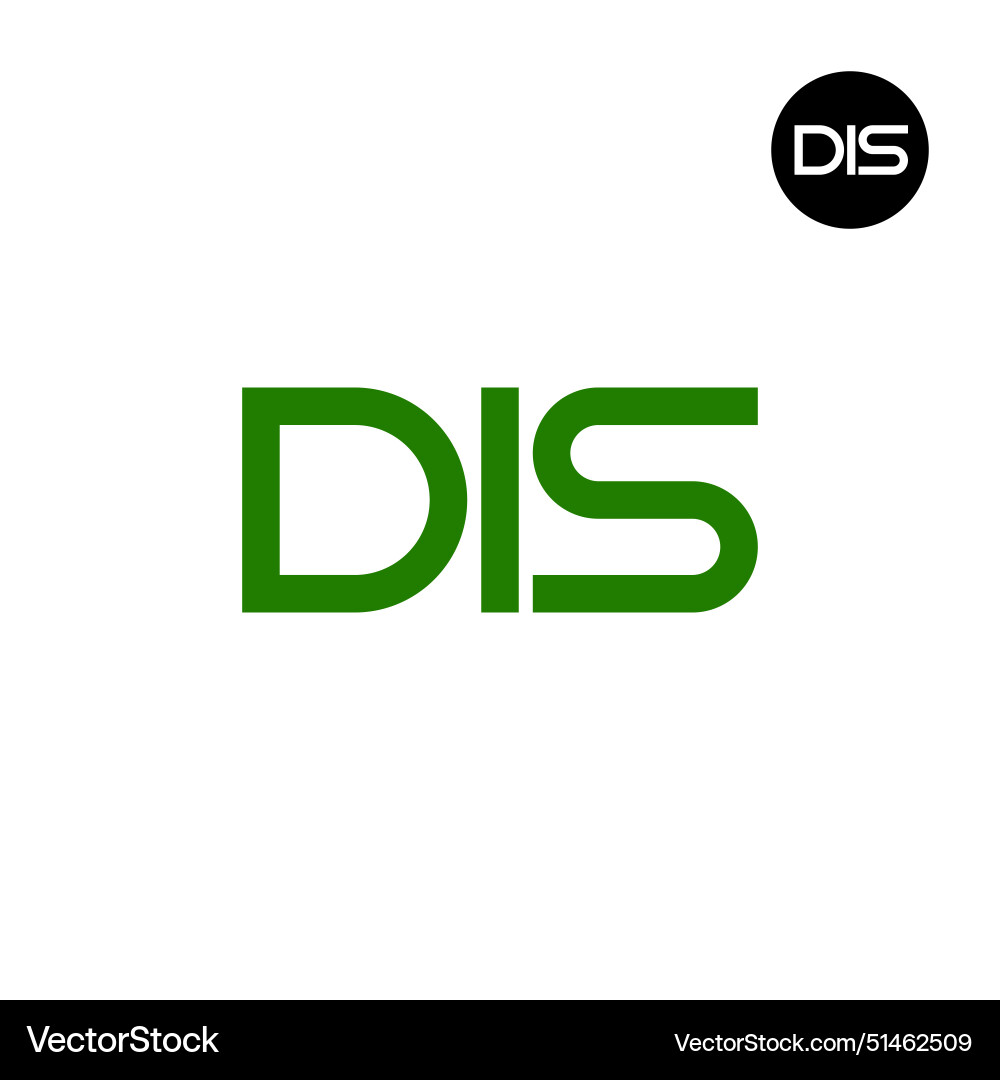 Dis logo letter monogram design Royalty Free Vector Image