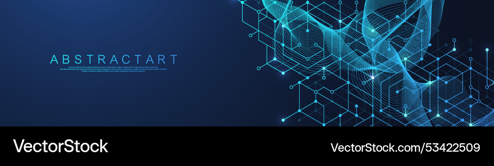 Hexagonal digital abstract background technology Vector Image