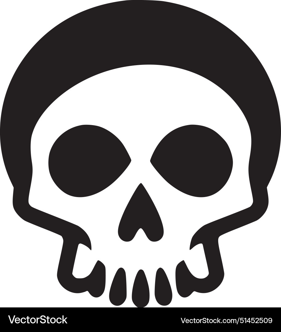 Skull - minimalist and simple silhouette Vector Image