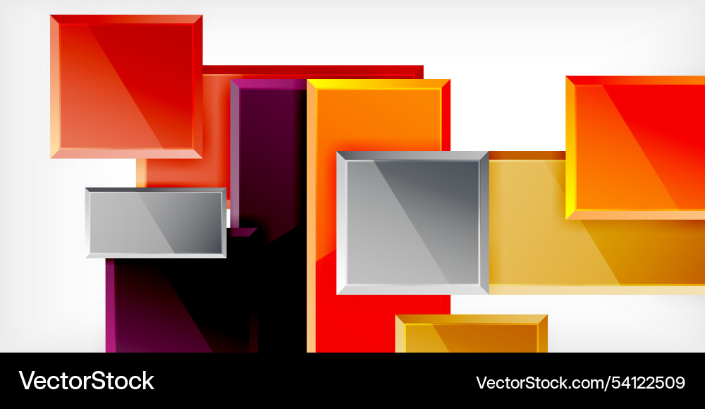Square shape color abstract geometry Royalty Free Vector