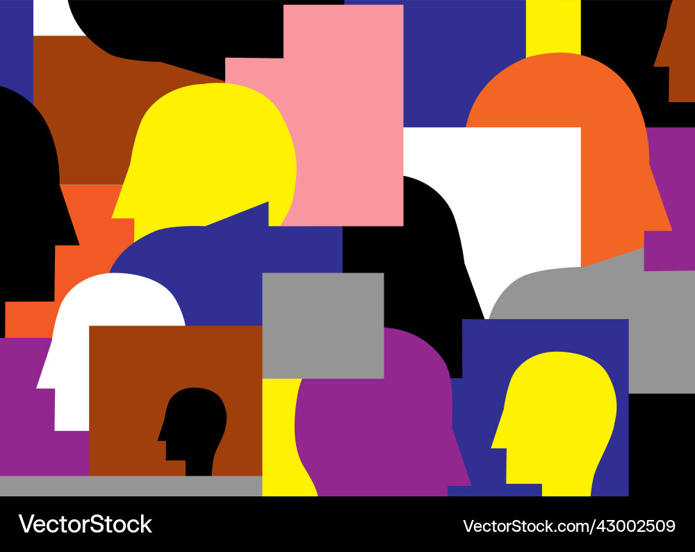 Thinking psychology heads - abstract Royalty Free Vector