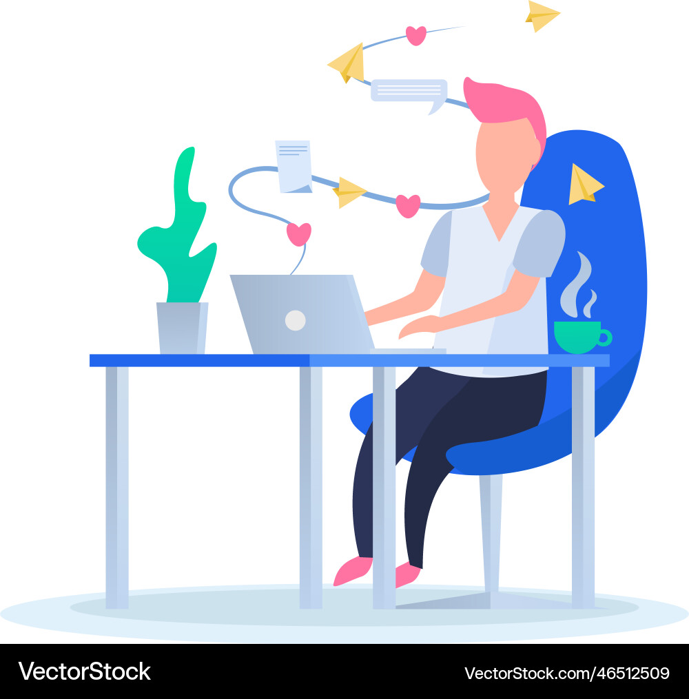 Virtual love concept Royalty Free Vector Image