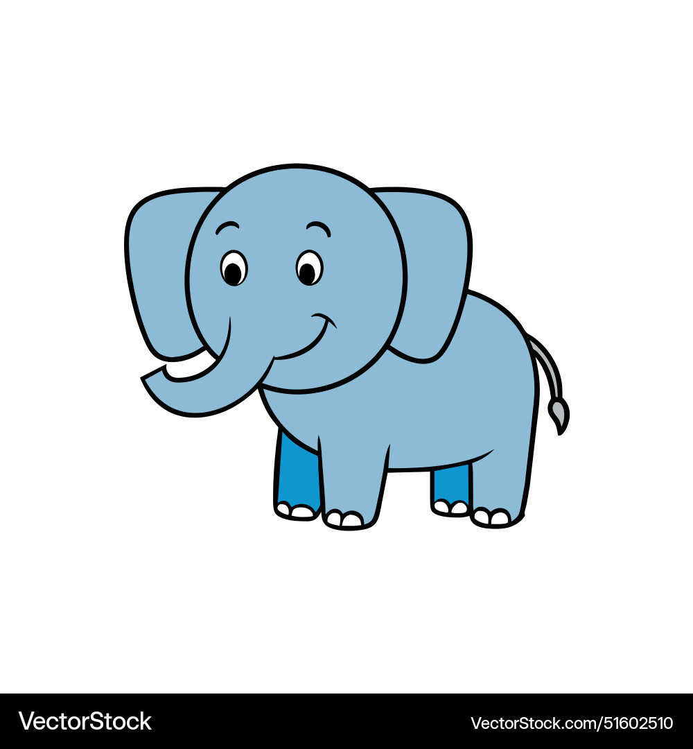 Asian elephant smiles icon Royalty Free Vector Image