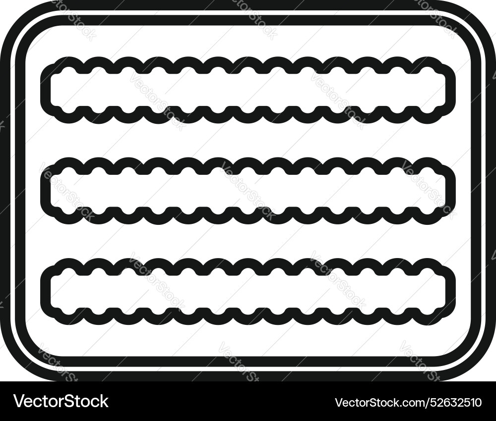 Baking tray with ridges for even cooking and easy Vector Image