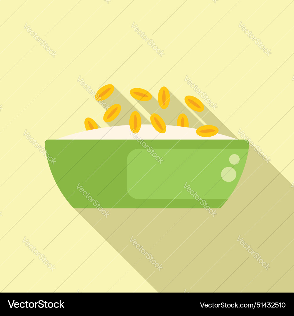 Bright of a bowl rice Royalty Free Vector Image