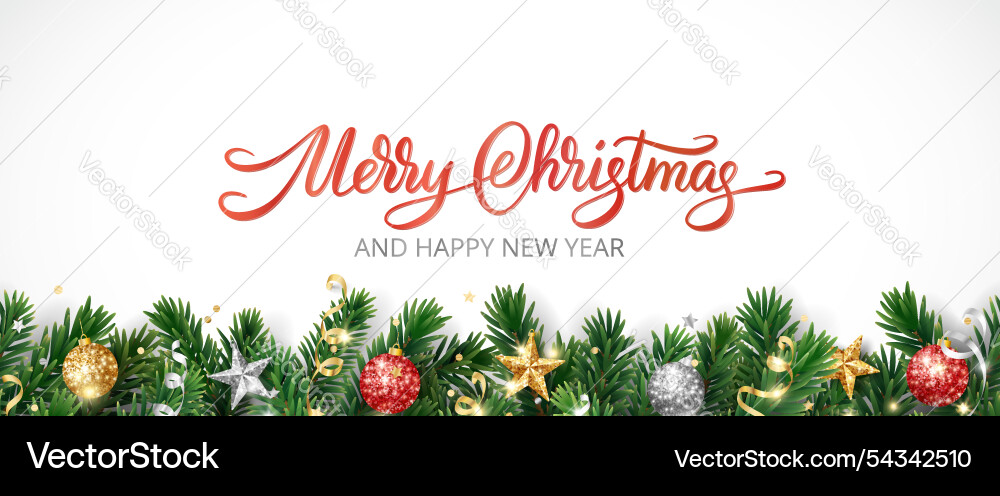 Christmas holiday background tree frame Royalty Free Vector