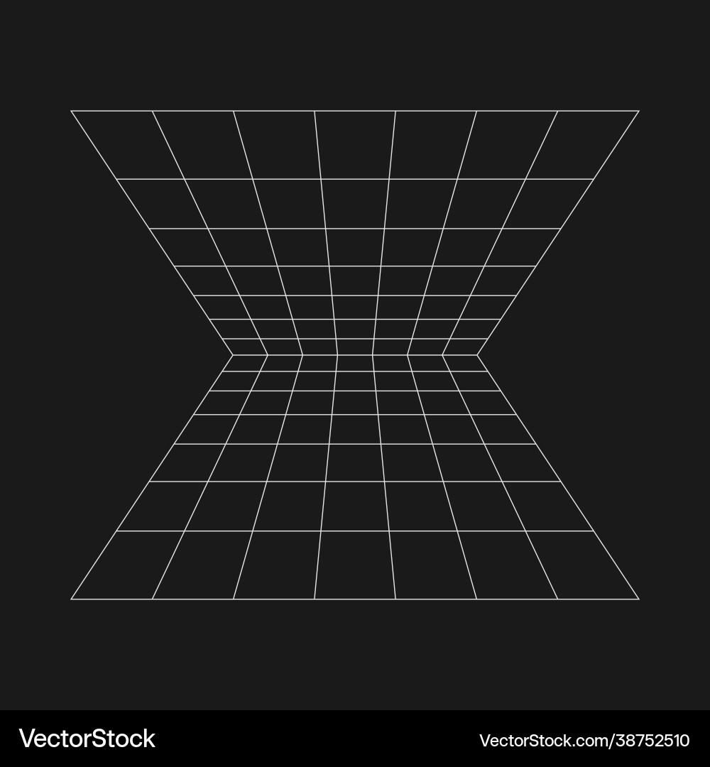 Cyberpunk Grid Horizon Royalty Free Vector Image