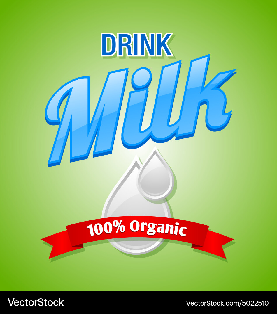Drink milk Royalty Free Vector Image - VectorStock
