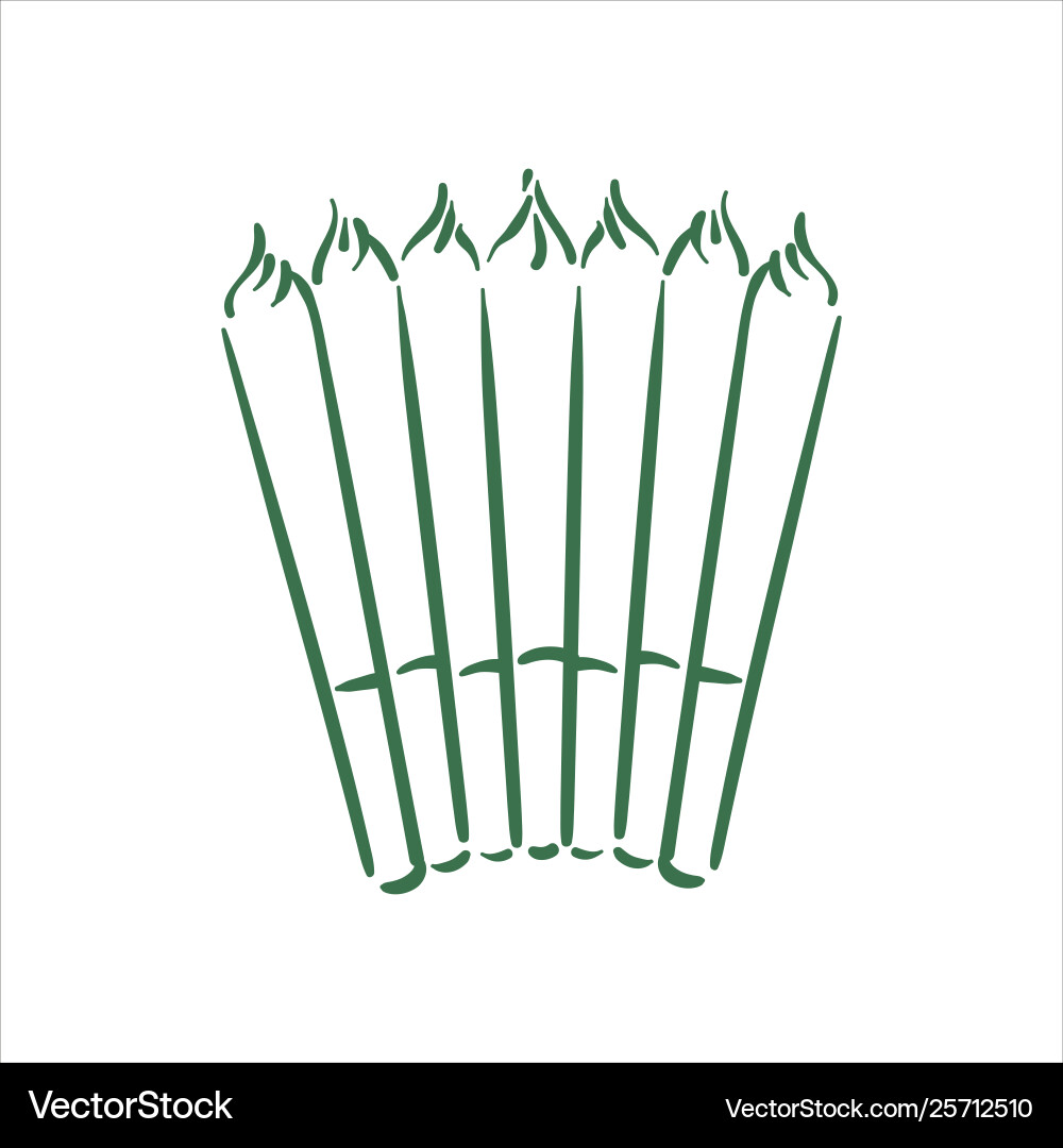 Hand drawn cannabis smoke joint on white Vector Image