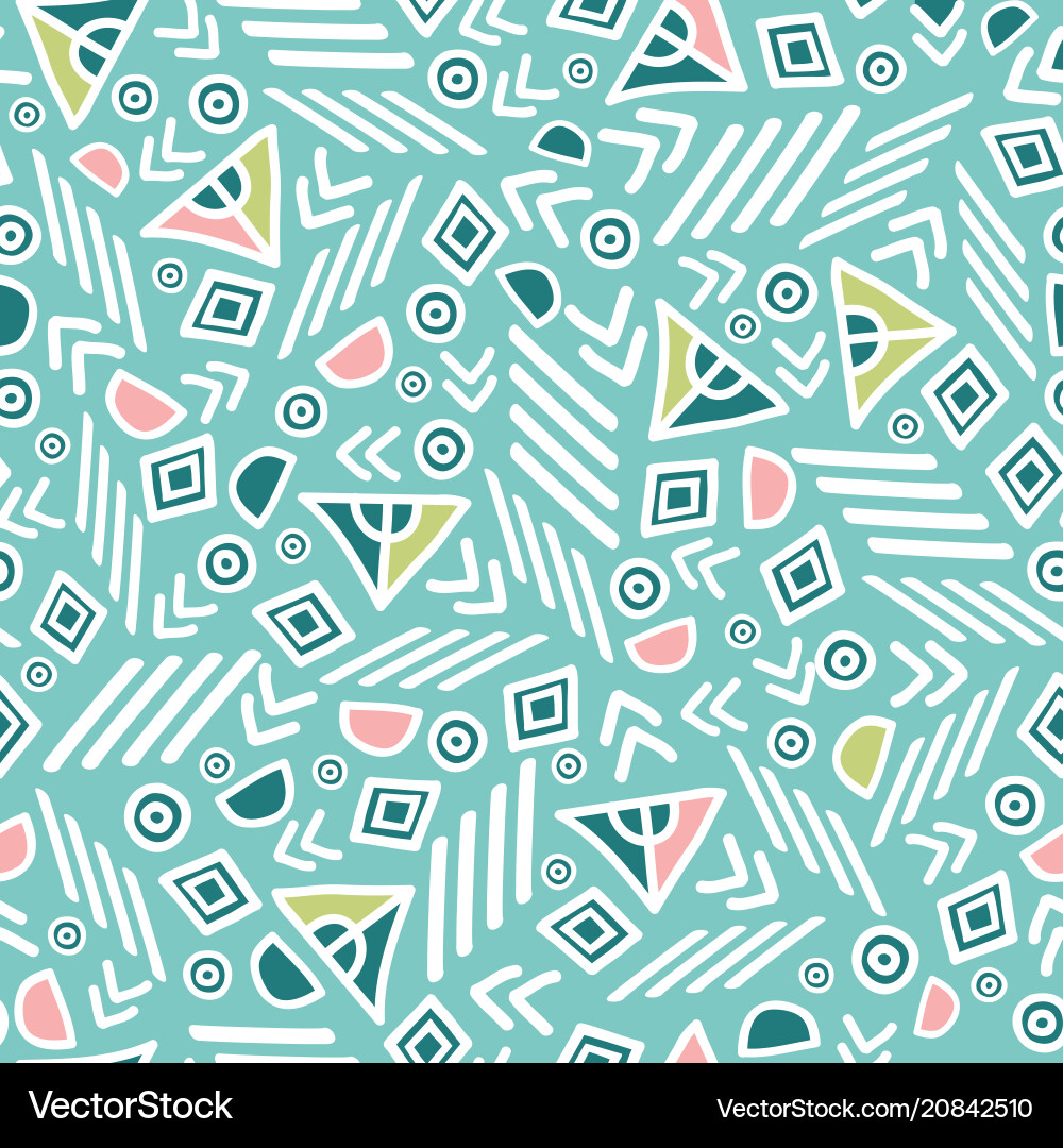 Pastel tribal abstract seamless repeat pattern Vector Image