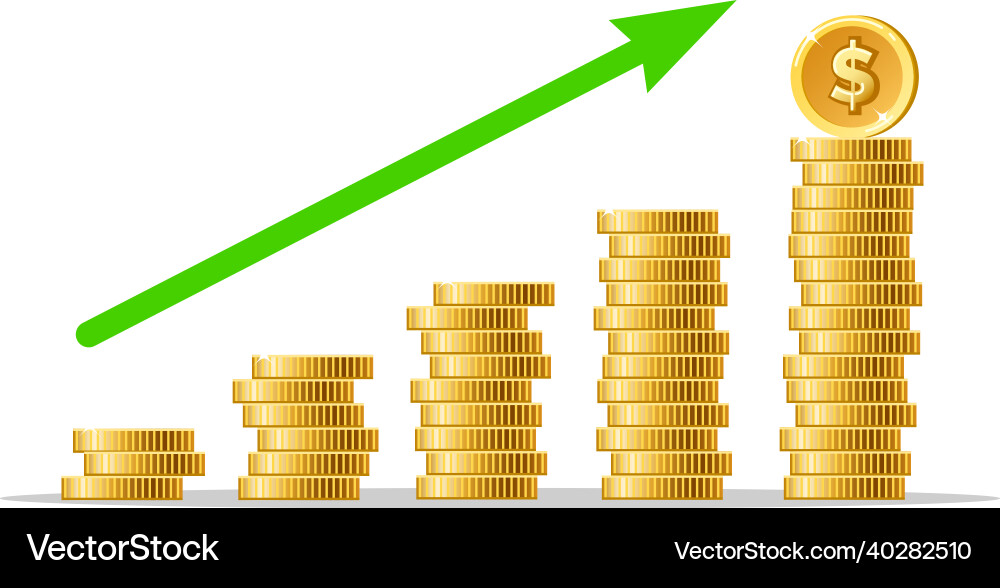 Profit performance graph Royalty Free Vector Image
