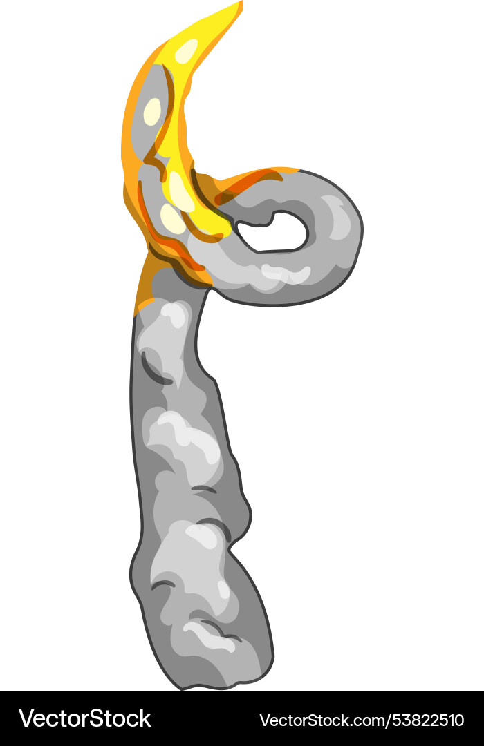 Propulsion rocket fire trail cartoon Royalty Free Vector