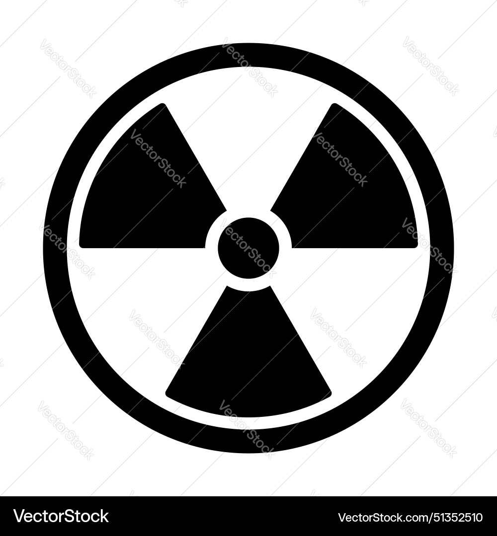 Radioactive icon symbol Royalty Free Vector Image