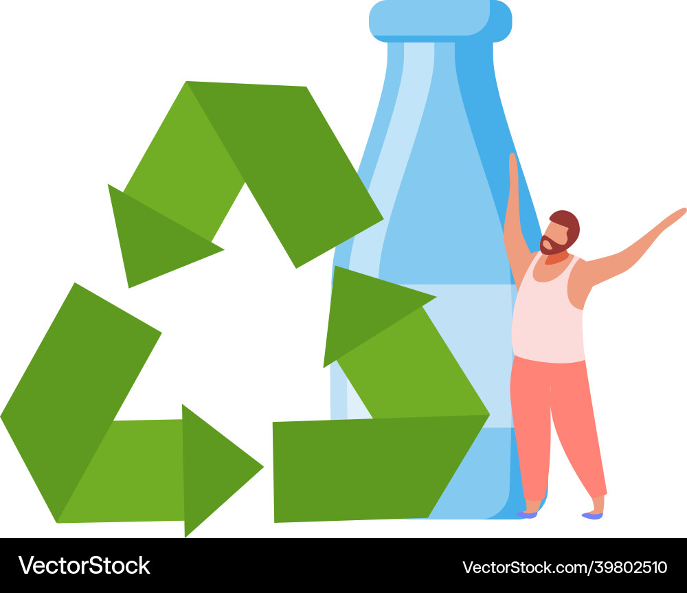 Recycle plastic concept Royalty Free Vector Image