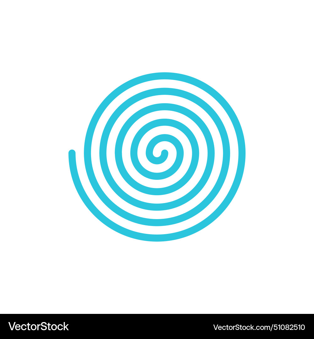 Spiral icon isolated on white background from Vector Image