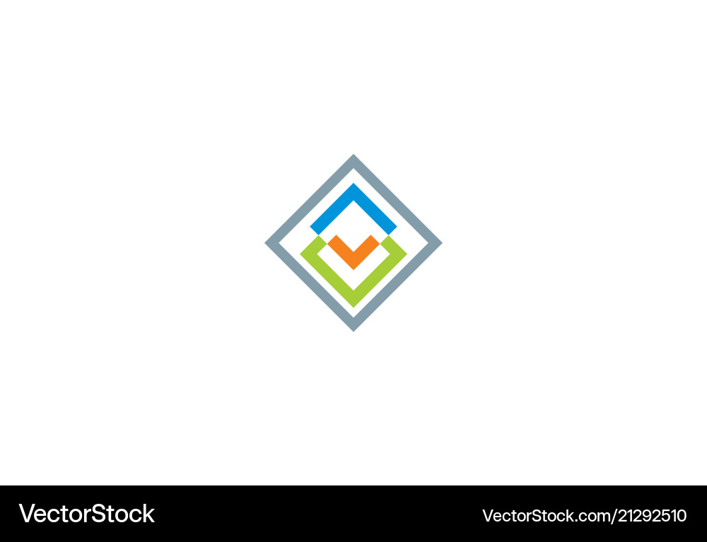 Square technology logo – Royalty-Free Vector | VectorStock