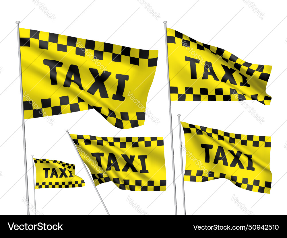 Taxi symbol - flags Royalty Free Vector Image - VectorStock