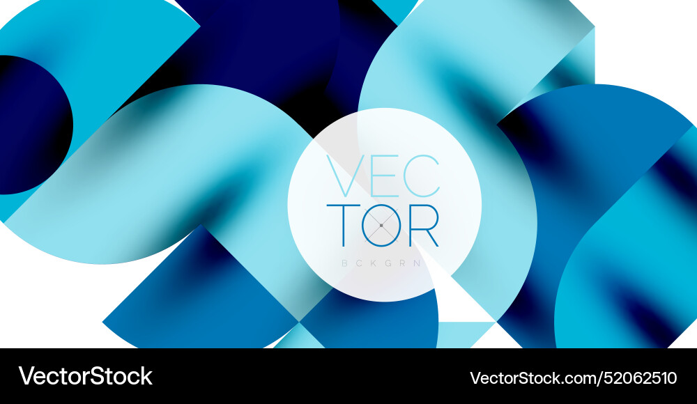 Tech minimal circular shapes geometric art Vector Image