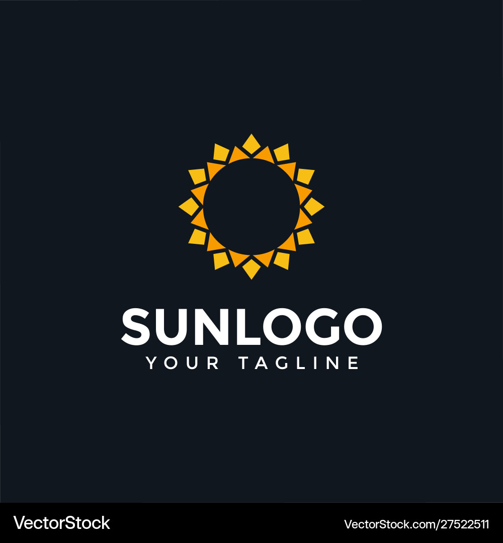 Abstract sun logo design template Royalty Free Vector Image