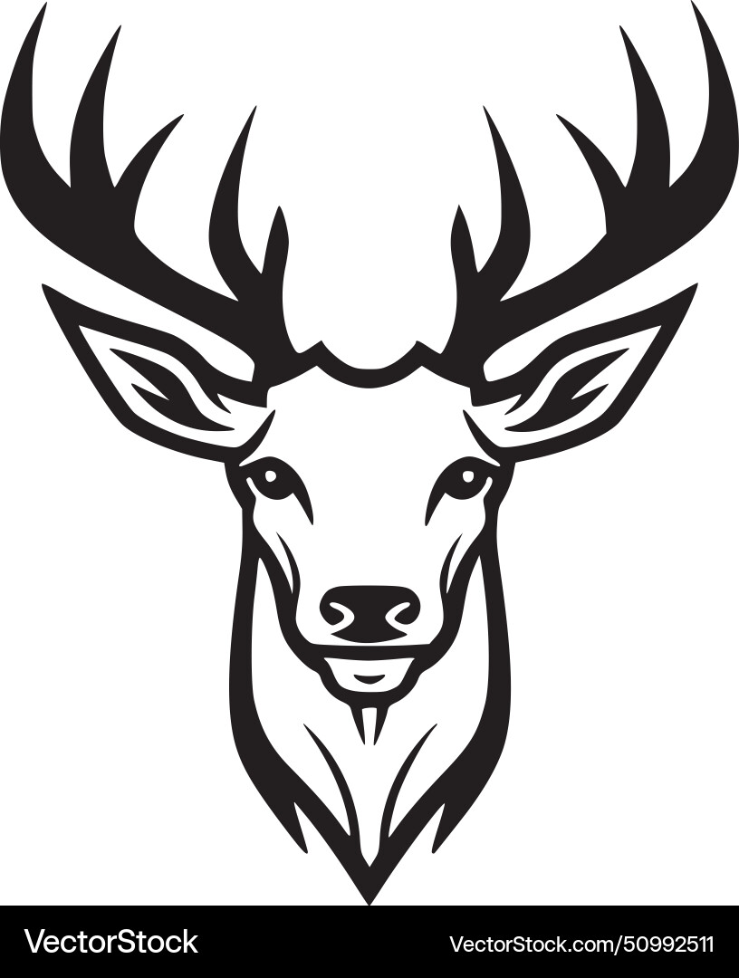 Dear - black and white isolated icon Royalty Free Vector