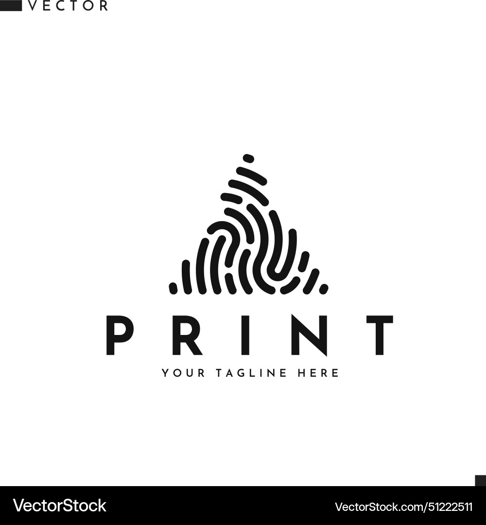 Human fingerprint logo Royalty Free Vector Image