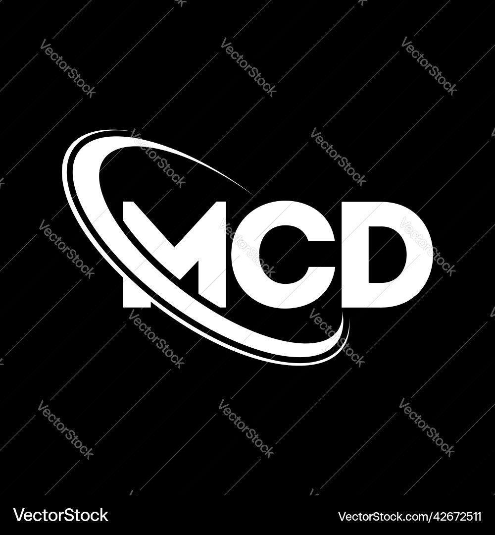 Mcd logo letter design Royalty Free Vector Image