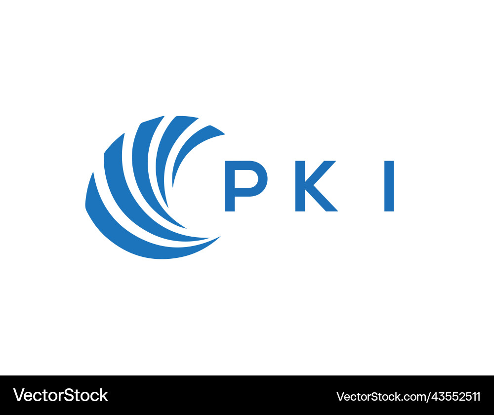Pki letter logo design on white background Vector Image