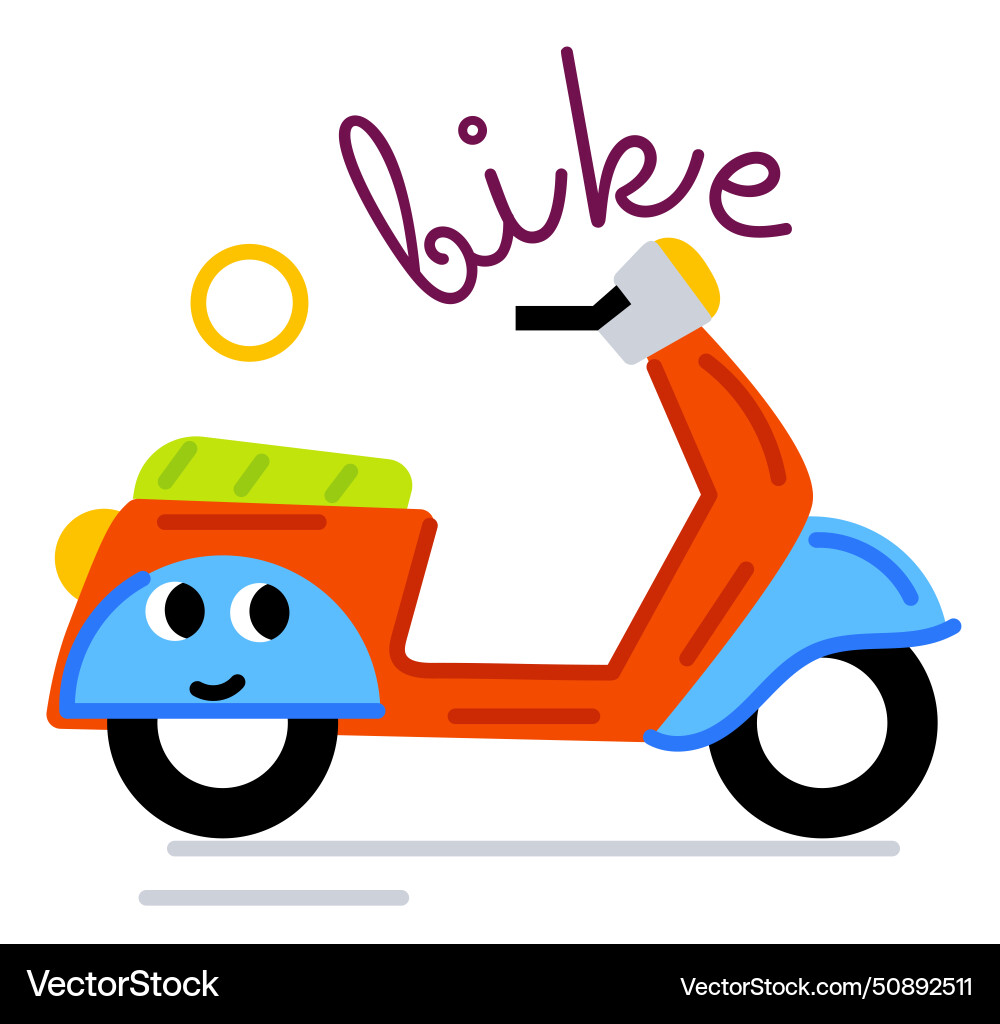 Scooter bike Royalty Free Vector Image - VectorStock