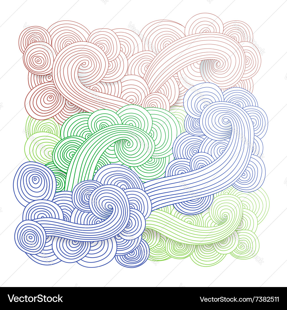 Tangled pattern waves background Royalty Free Vector Image