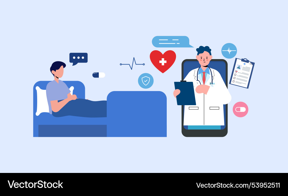 Telemedicine concept Royalty Free Vector Image