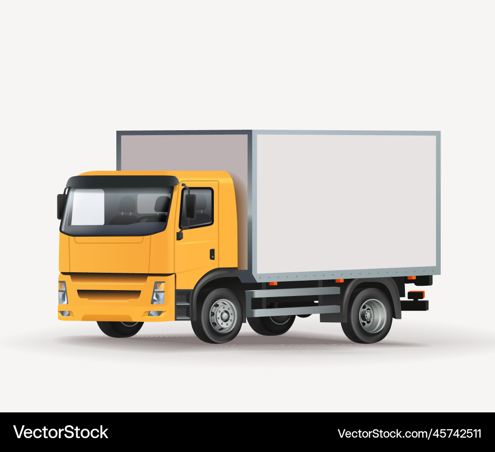 Truck template isolated on white Royalty Free Vector Image