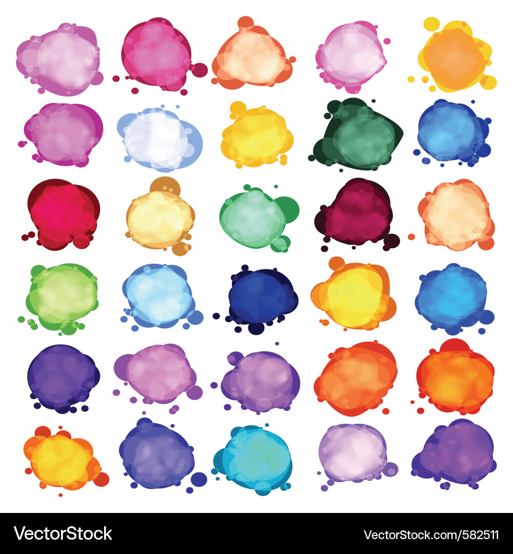 Watercolor Speech Bubbles Royalty Free Vector Image