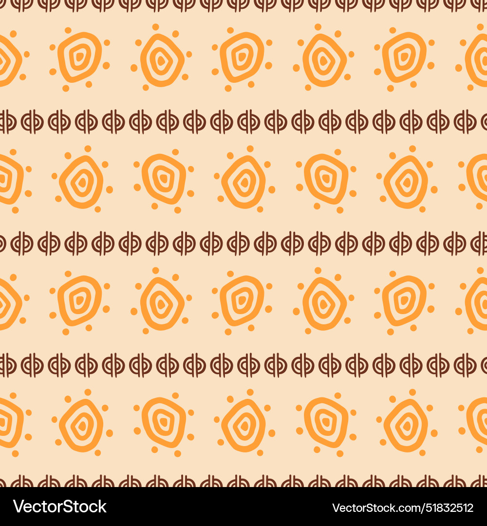 African sun seamless pattern tribal background Vector Image