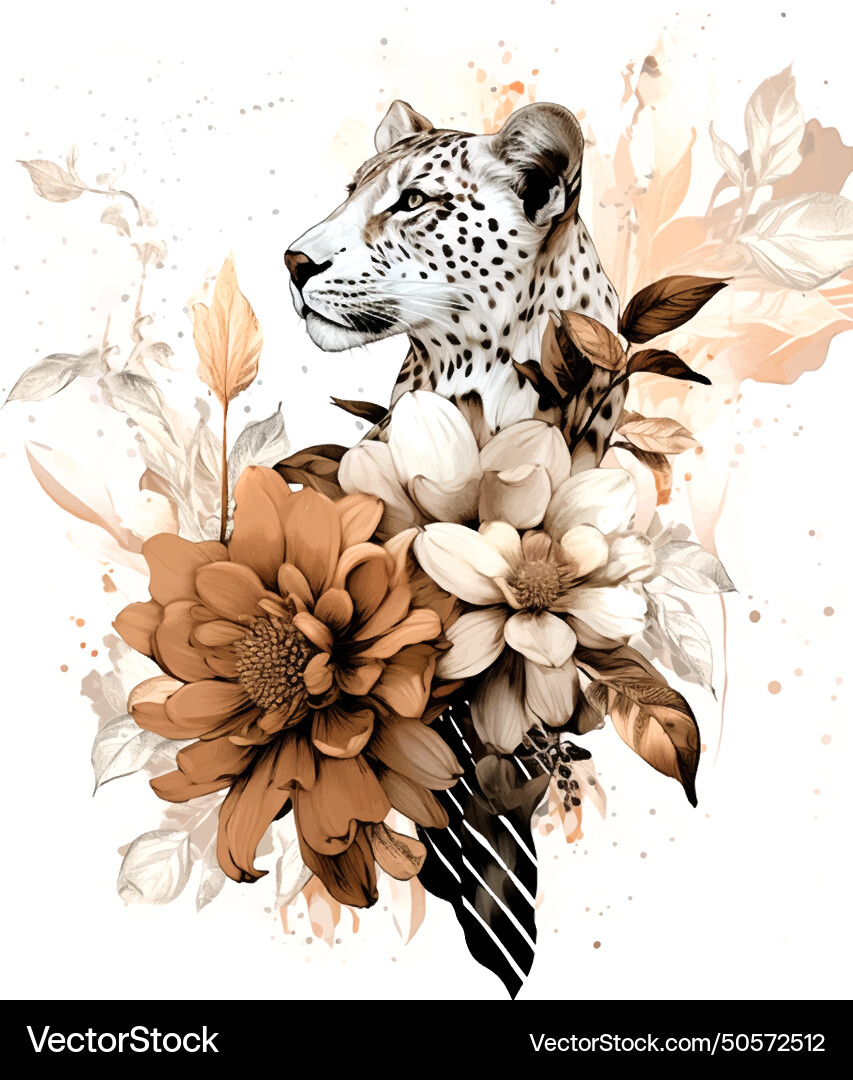 Design floral flower vintage Royalty Free Vector Image