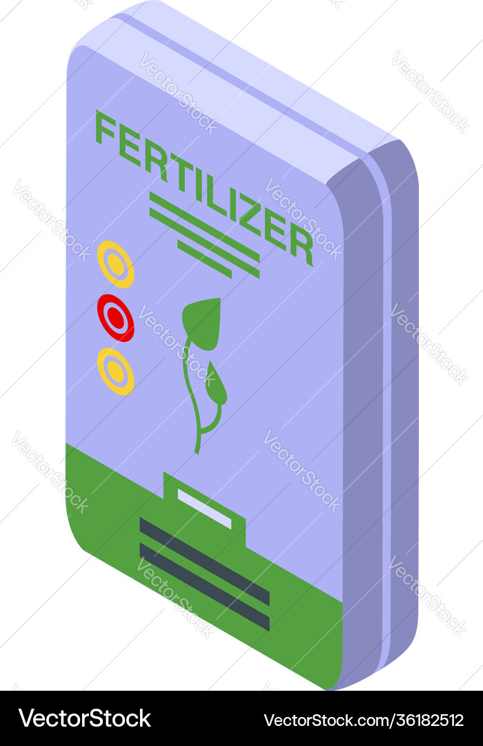 Eco fertilizer icon isometric style Royalty Free Vector