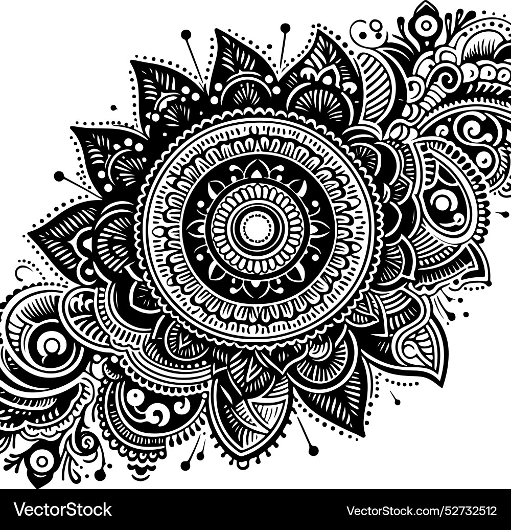 Mehndi lace designawesome svg Royalty Free Vector Image