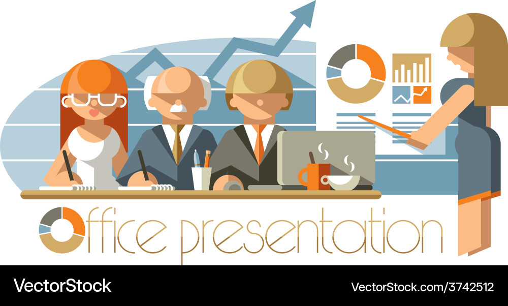 Office presentation Royalty Free Vector Image - VectorStock