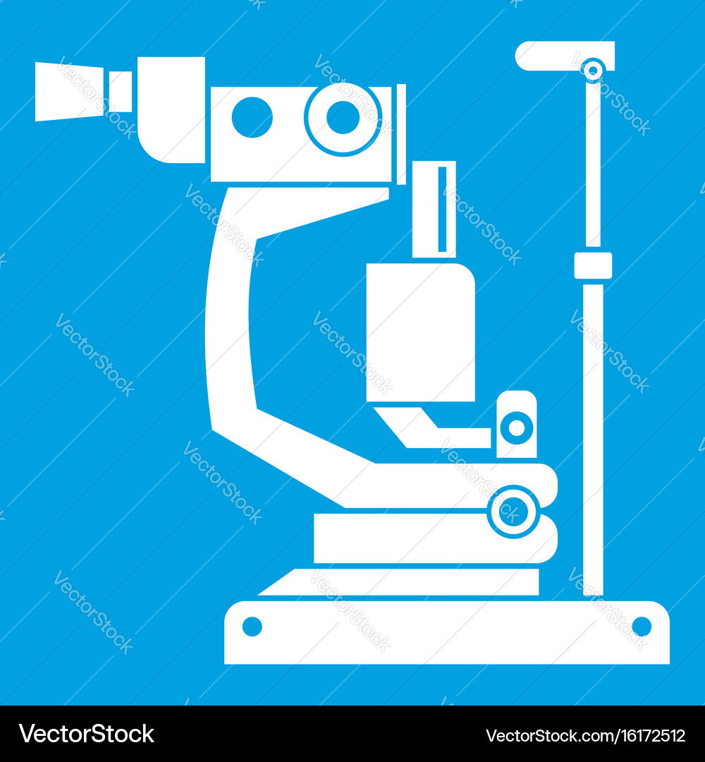 Phoropter icon white Royalty Free Vector Image