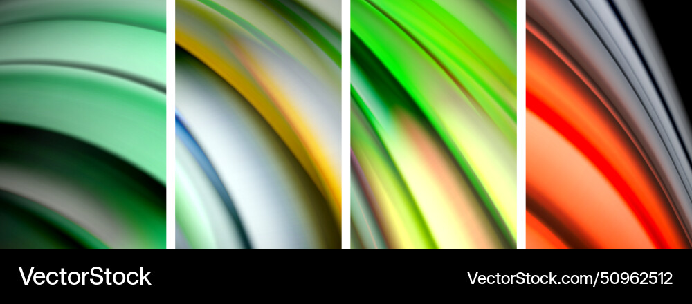 Rainbow style fluid color wave line background Vector Image