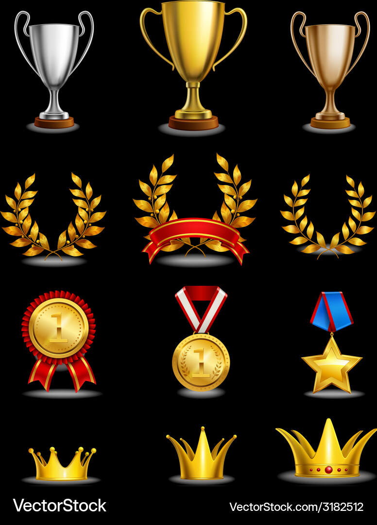 Ranking icons set Royalty Free Vector Image - VectorStock