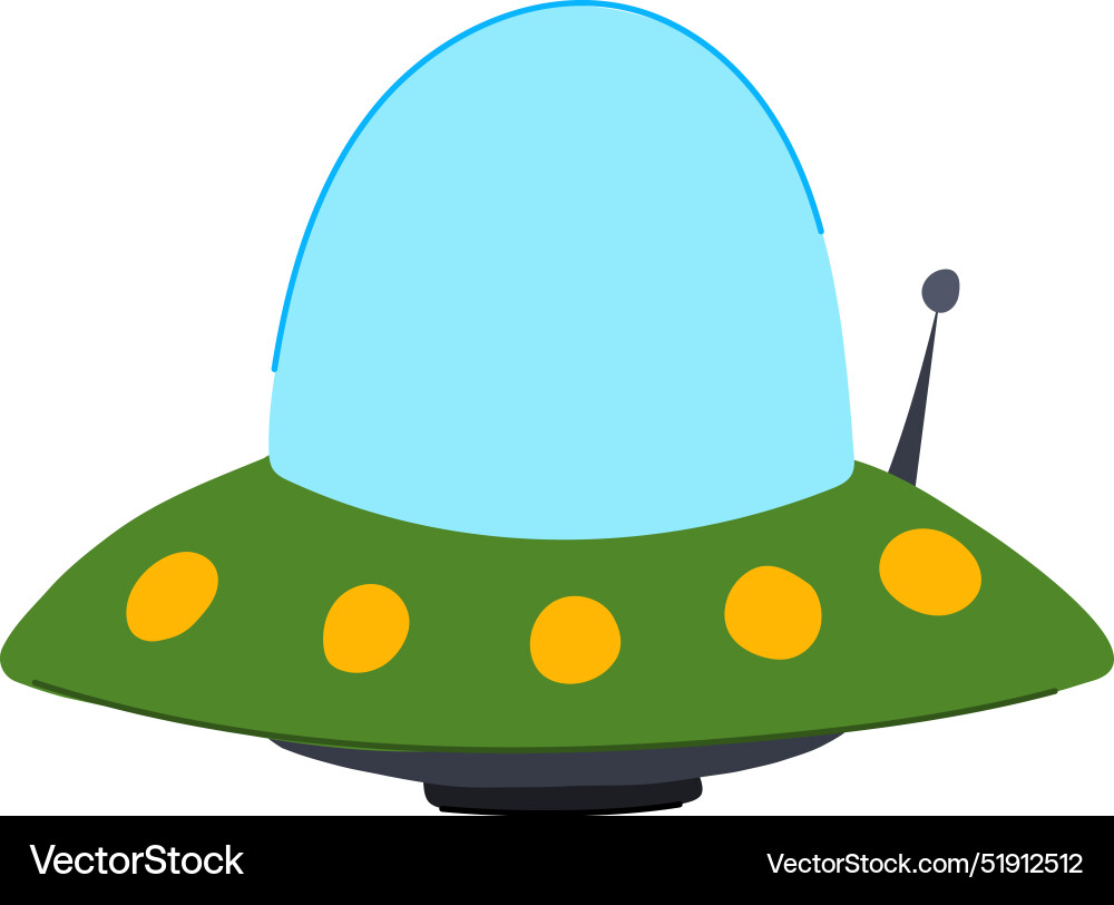 Raum ufo Schiff Cartoon Lizenzfreies Vektorbild