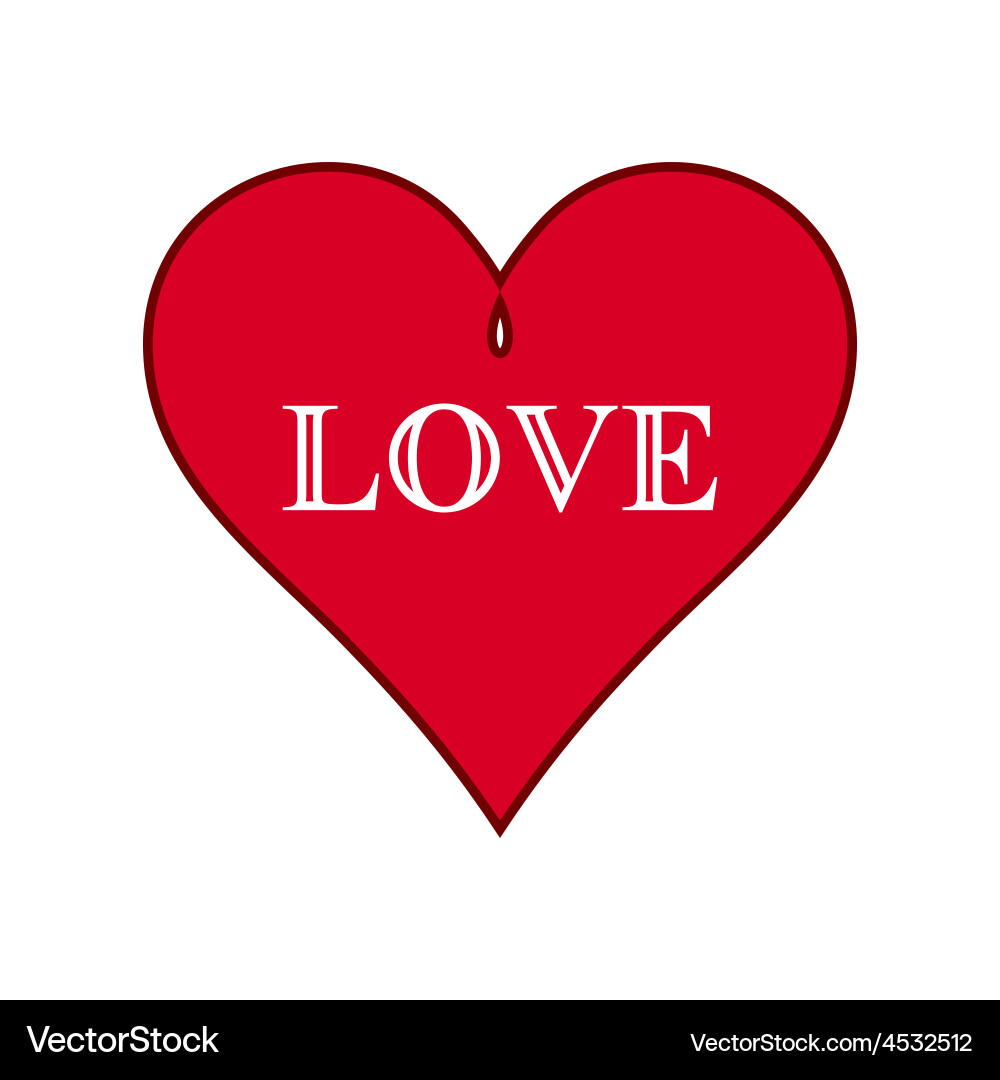 Red heart Royalty Free Vector Image - VectorStock