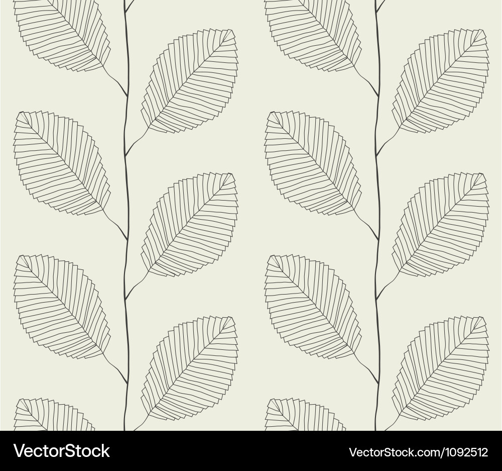 Seamless pattern from leaves Royalty Free Vector Image