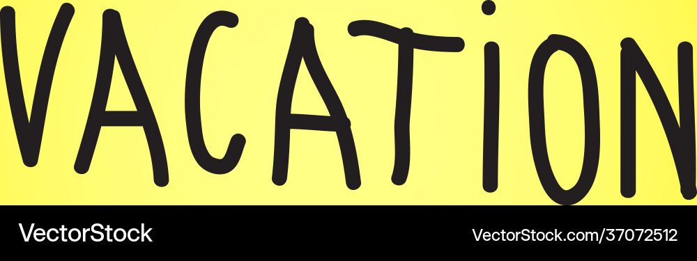 Vacation on a note paper with pin white Royalty Free Vector