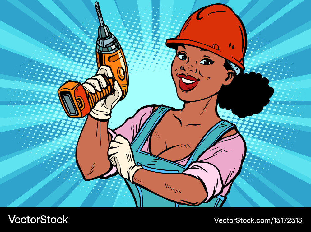 African American Construction Worker Royalty Free Vector