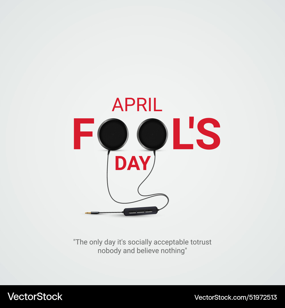 April fools day creative ads Royalty Free Vector Image
