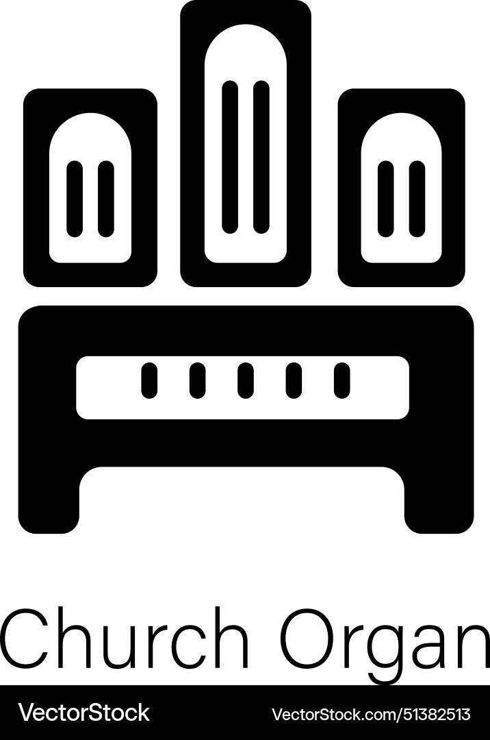 Church organ Royalty Free Vector Image - VectorStock