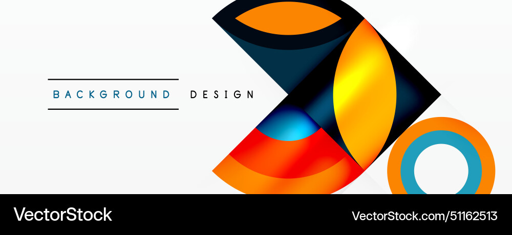 Creative art with geometric shapes in electric Vector Image