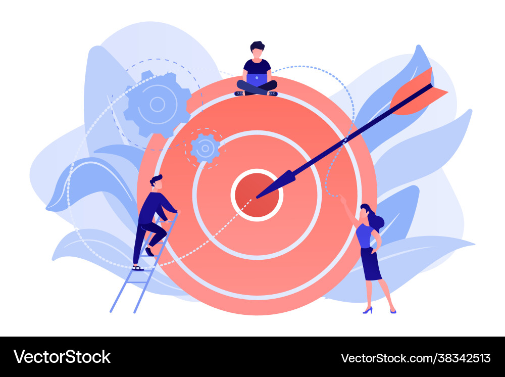 Goals and objectives concept Royalty Free Vector Image