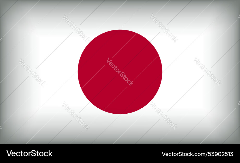 Japan-Flagge mit Originalfarbe Lizenzfreies Vektorbild